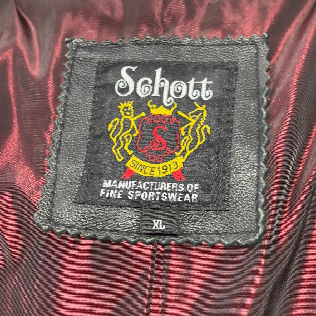 Yahoo!オークション - 【未使用級/希少XL/極上ラムレザー】Schoot ショ...