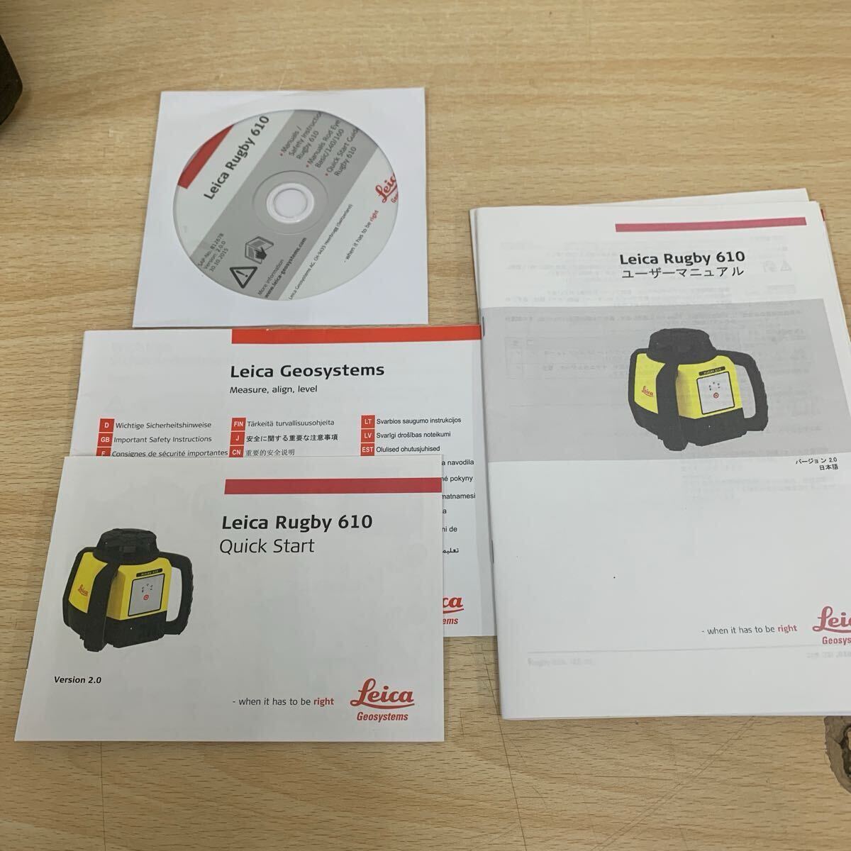 日本代購代標第一品牌【樂淘letao】－中古品 ライカ Leica 回転レーザーレベル Rugby 610 ラグビー 受光器2台 RE160 測定器・光学測定器