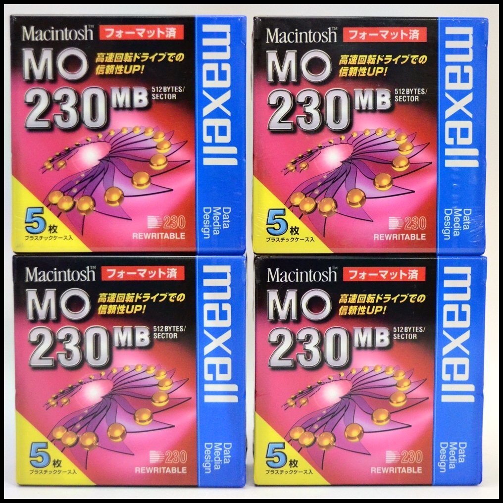 Yahoo!オークション - 4点セット 新品 maxell MOディスク 230MB MA-M23...