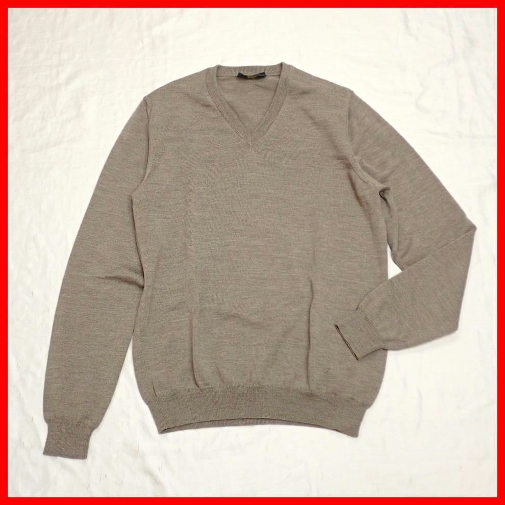 Yahoo!オークション - ZANONE/ザノーネ Vネック 長袖ニット 46/メンズ...