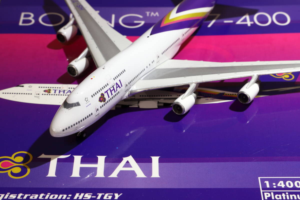 Yahoo!オークション - 1/400 Thai タイ航空 HS-TGY Boeing 747-400 Pho...