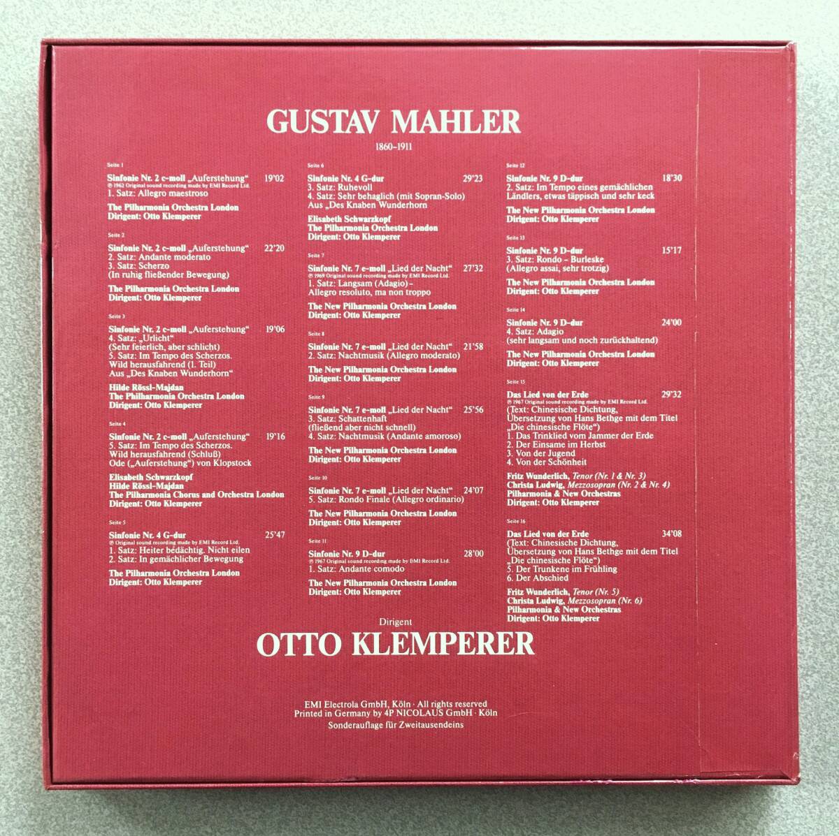 Yahoo!オークション - 独EMI 8LP 世界で唯一のセット品 クレンペラーが...