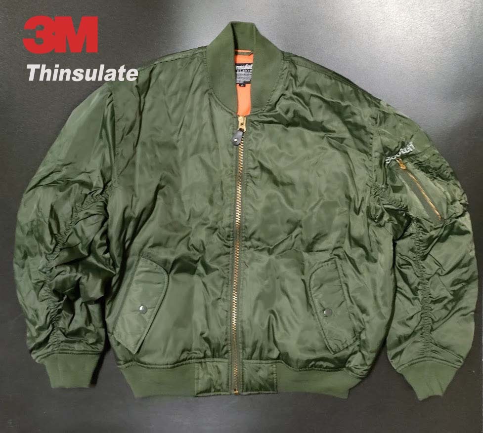 Yahoo!オークション - 送料無料 ほぼ新品 3M MA-1 緑 フライトジャケッ...