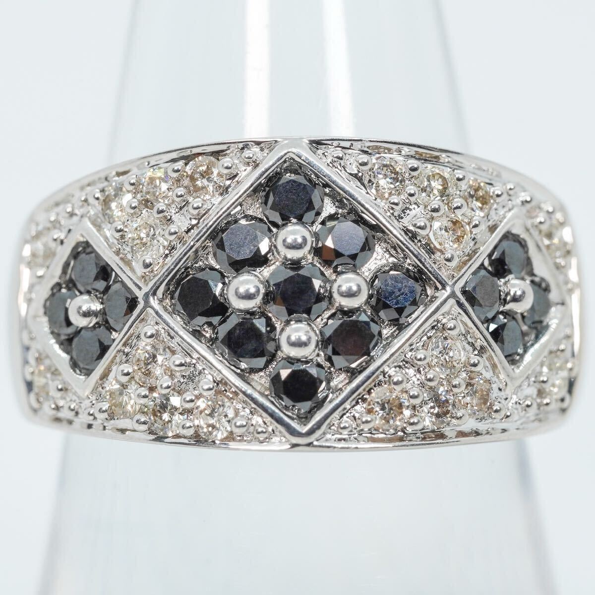 Yahoo!オークション - 1円〜 D1.00ct K18WG 5.7g ♯12 鑑定付 天然ダ...