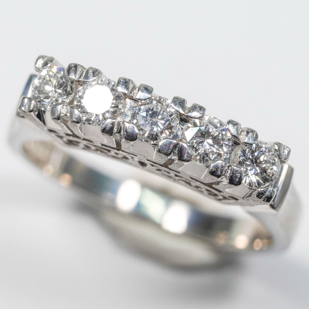 Yahoo!オークション - 1円〜 0.40ct PT900 5.3g ♯11 鑑定付 大粒天然...