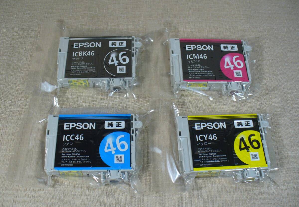 エプソン 純正インクカートリッジ IC4CL46相当 ICBK46 / ICC46 / ICM46 / ICY46 4色セット(エプソン)｜売買されたオークション情報、yahooの商品情報を ...