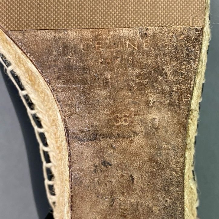 6a6 CELINE セリーヌ ウェッジソール レザーサンダル 36 6a6 CELINE セリーヌ ウェッジソール レザーサンダル 36