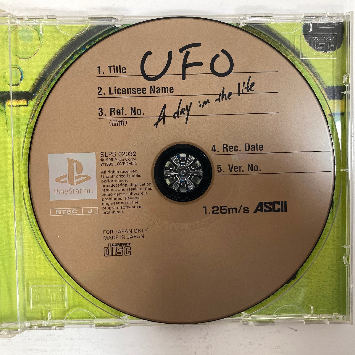 Yahoo!オークション - 【PlayStation】UFO ～A day in the life～ 宇宙...