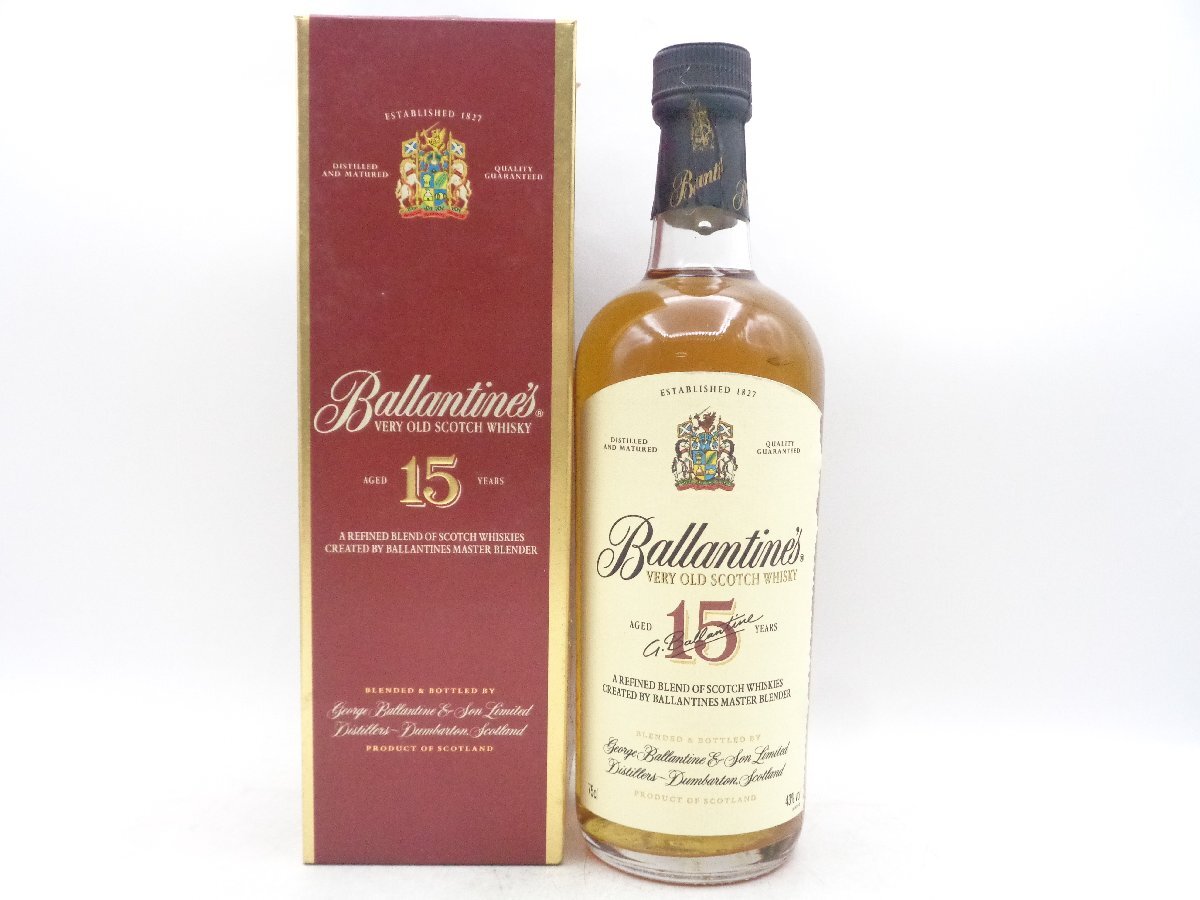 Yahoo!オークション - 同梱不可 1円～BALLANTINE'S 15年 VERY OLD バラ...