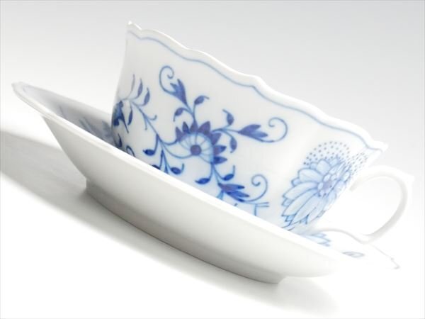 Yahoo!オークション - k462 Meissen マイセン ブルーオニオン カップ＆...