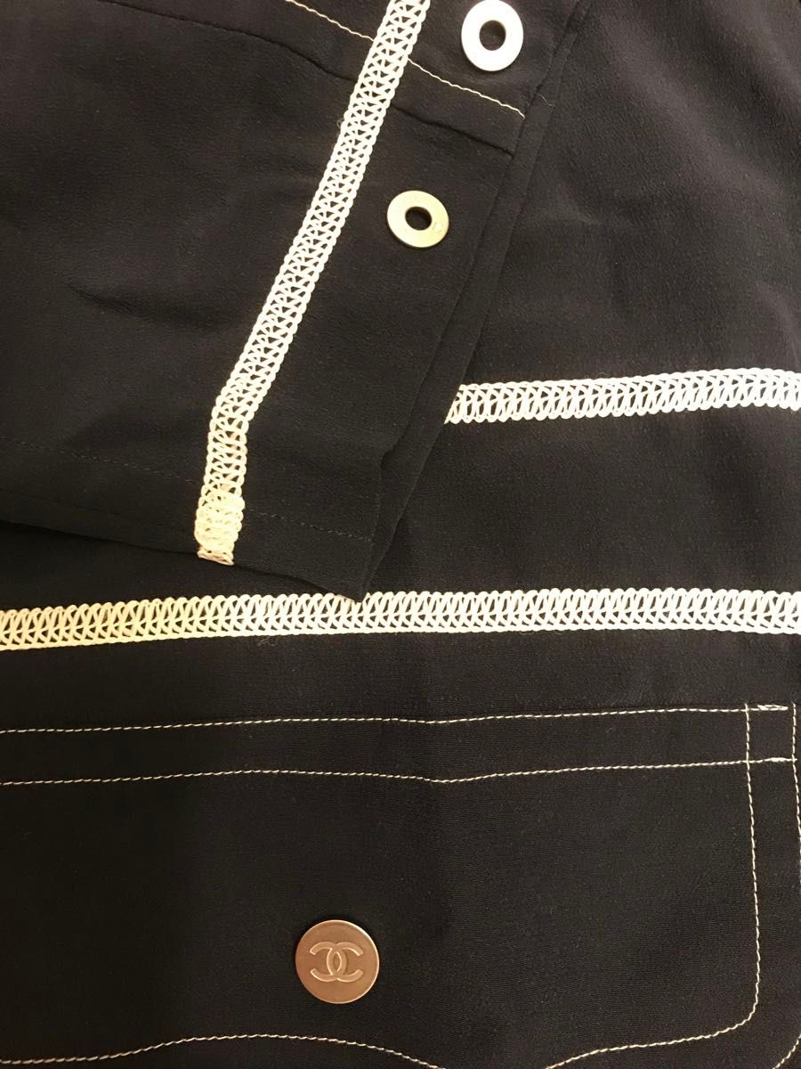 正規品新品CHANELシャネルフード付マトラッセジャケットブルゾン 正規品新品CHANELシャネルフード付マトラッセジャケットブルゾン