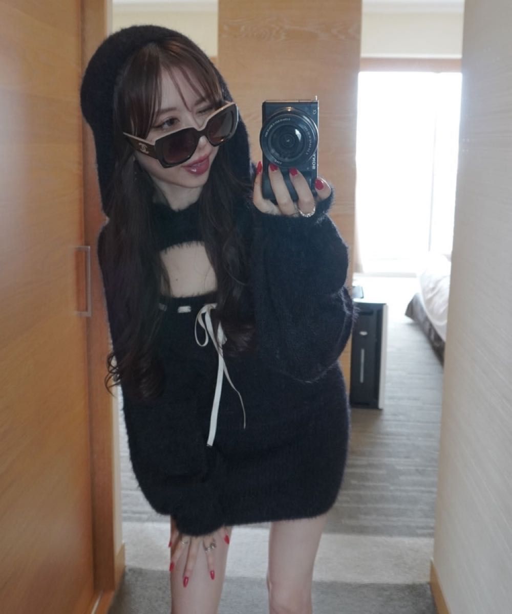 amerge アメルジュ feather foodie tops×ribbon onepiece amerge アメルジュ feather foodie tops×ribbon onepiece