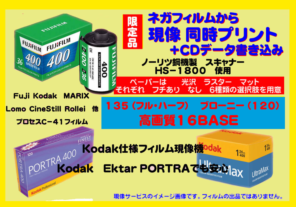 Yahoo!オークション - 【限定品】ネガ現像 同時プリント＋CDデータ書...