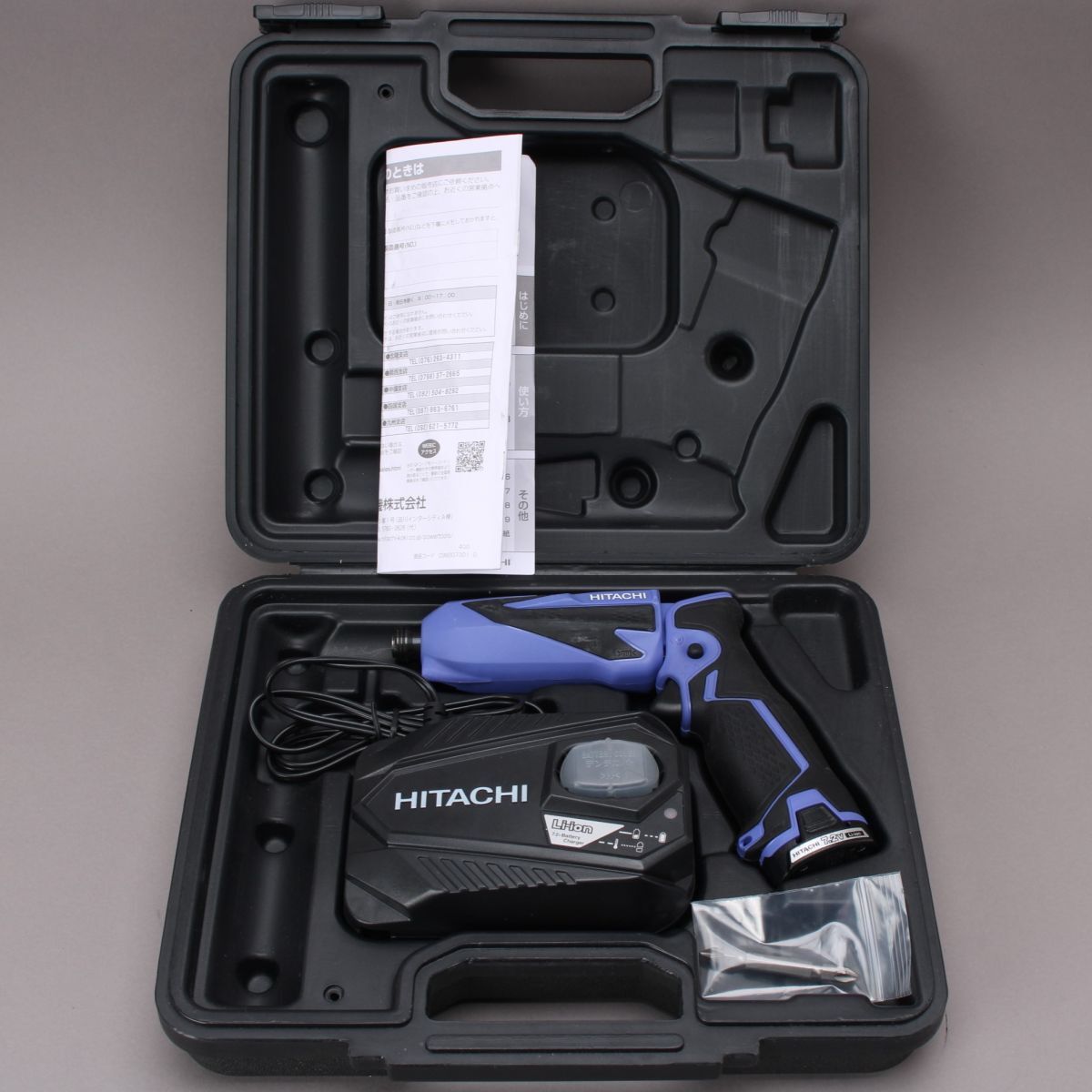 日本代購代標第一品牌【樂淘letao】－良品 日立 FWH7DL コードレスインパクトドライバ 7.2V 動作OK バッテリー/充電器/ビット/ケース付 手締め機構 HITACHI 電動 ...