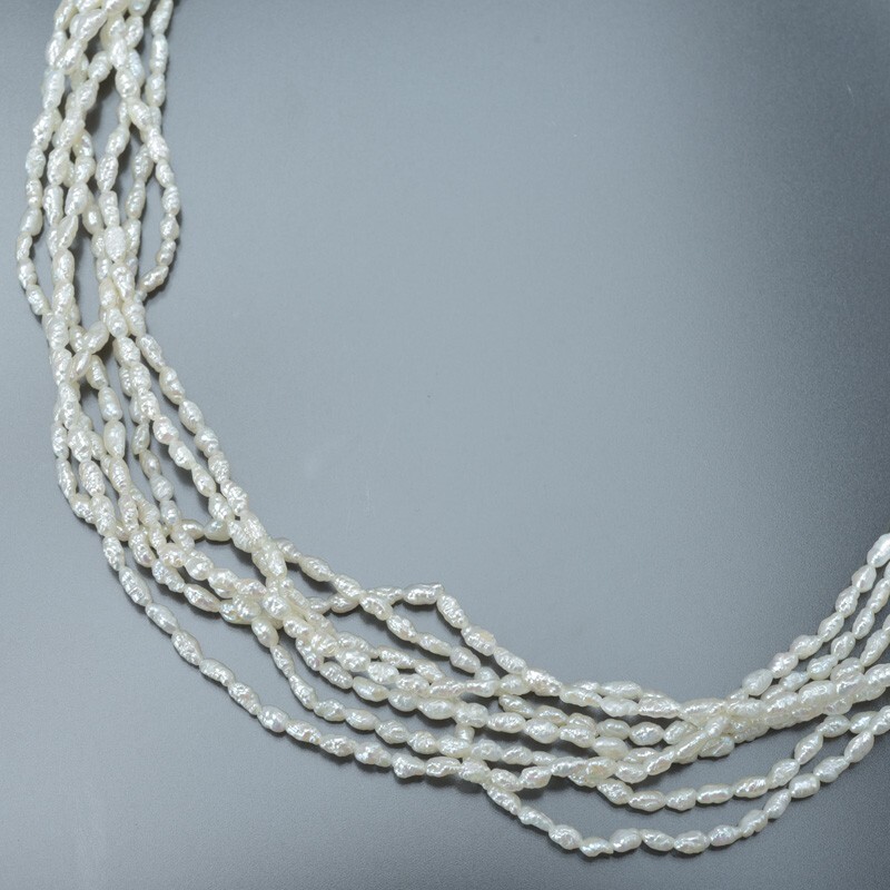 極 パール 真珠 ネックレス SILVER金具 パール幅2.0 2.7mm 重さ39.8g 長さ60cm ライスパール ベビー アクセサリー 淡水 #N A593(淡水真珠)｜売買された ...