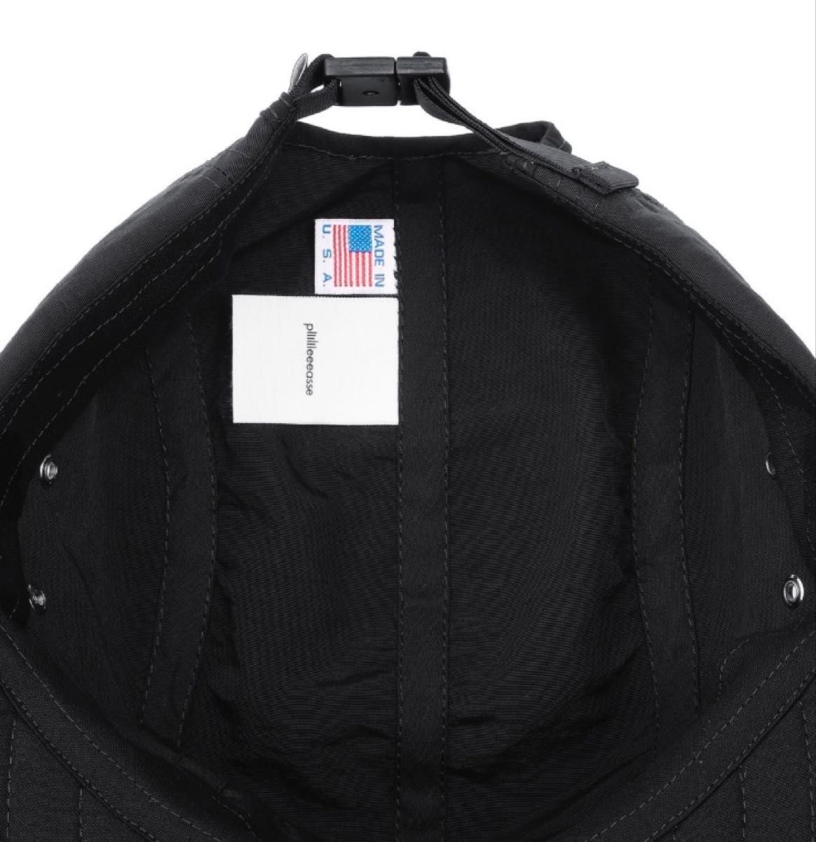 plllllleeeasse supplex nylon 4panel long billcap ブラック plllllleeeasse supplex nylon 4panel long billcap ブラック