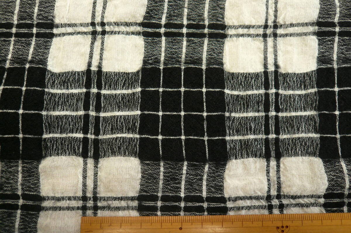 Yahoo!オークション - c359・ウール混・キナリ4m・格子・サッカー風...