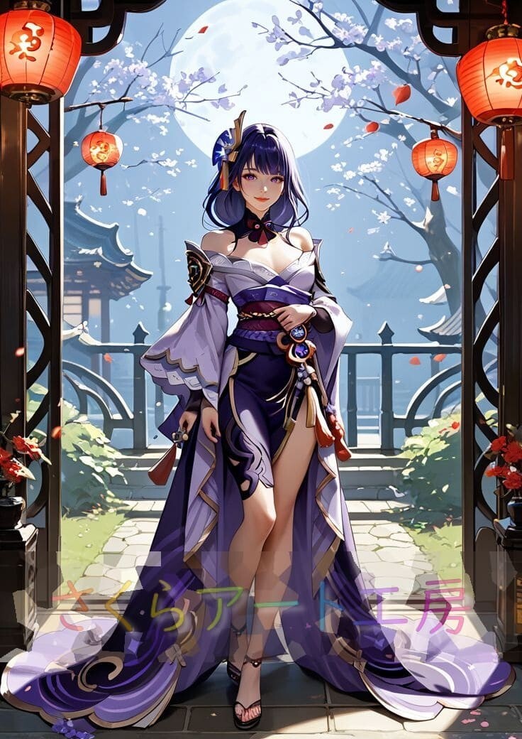 Yahoo!オークション - BMG1-68 原神 雷電将軍 【1点もの】A4 ポスター ...