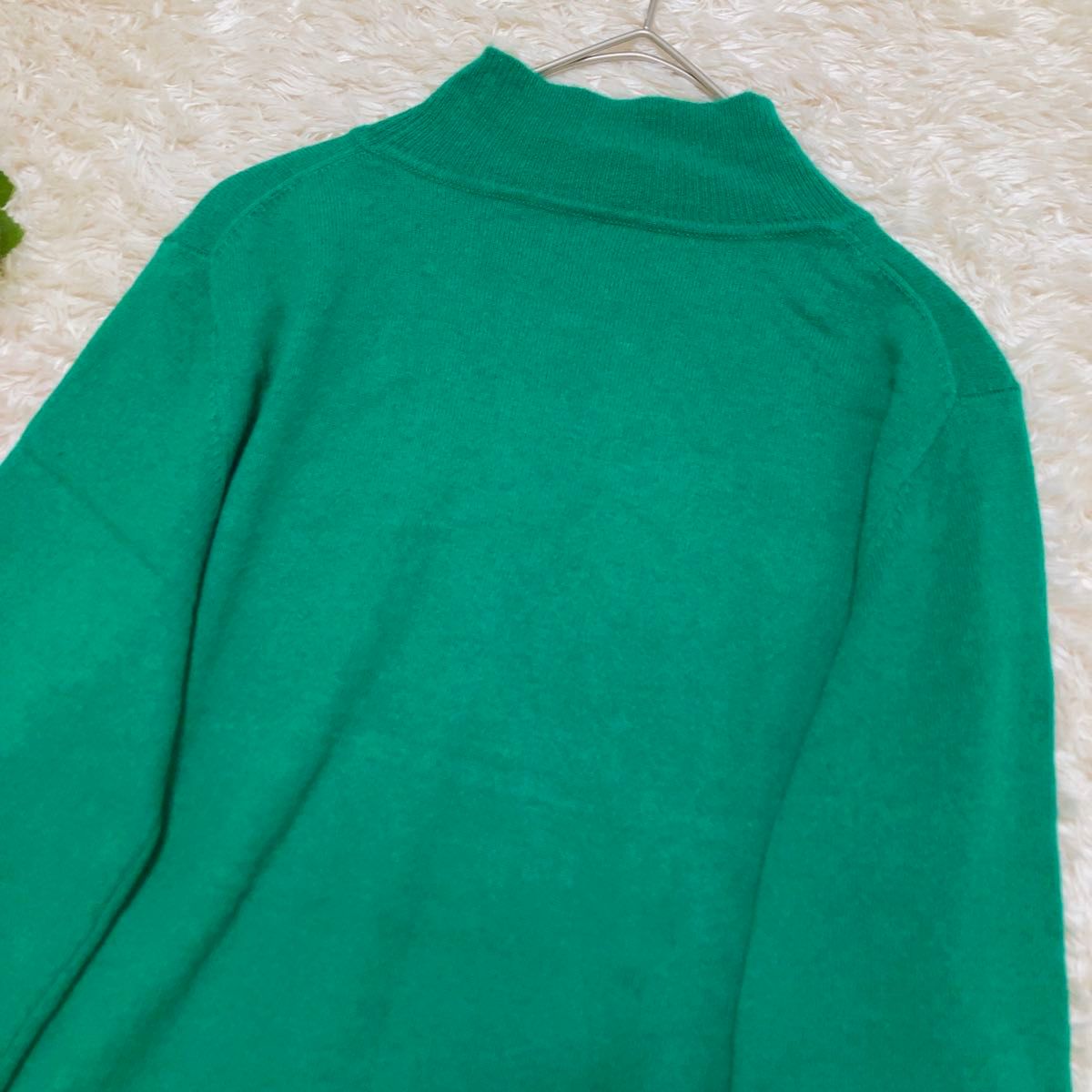 LoLo Collection ロロ カシミヤ100%ハイネックニット グリーン LoLo Collection ロロ カシミヤ100%ハイネックニット グリーン