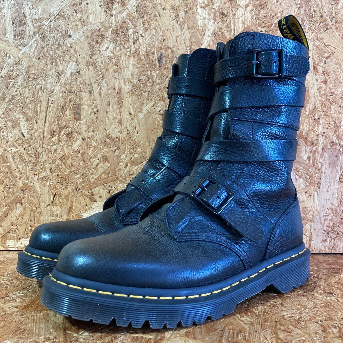 Dr Martens BEVAN UK7 US8 レザー バイク ブーツ ドクター Dr Martens BEVAN UK7 US8 レザー バイク ブーツ ドクター