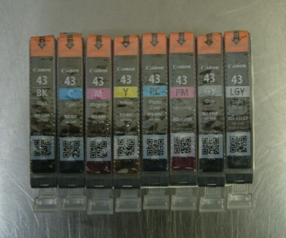 Yahoo!オークション - キヤノン 純正 インクカートリッジ 8本 BCI-43 P...