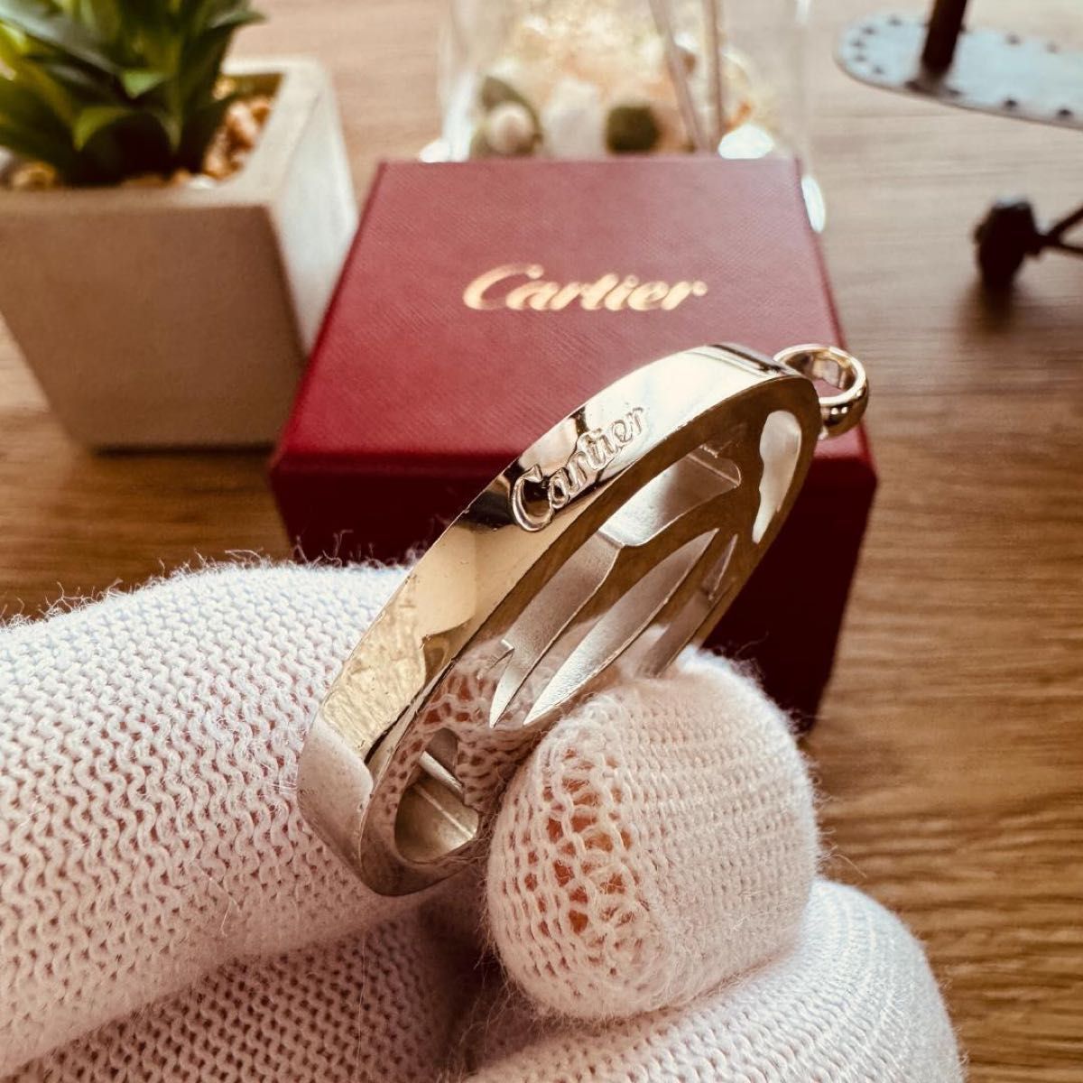カルティエ Cartier 2C ロゴ ネックレストップ ペンダントトップ カルティエ Cartier 2C ロゴ ネックレストップ ペンダントトップ