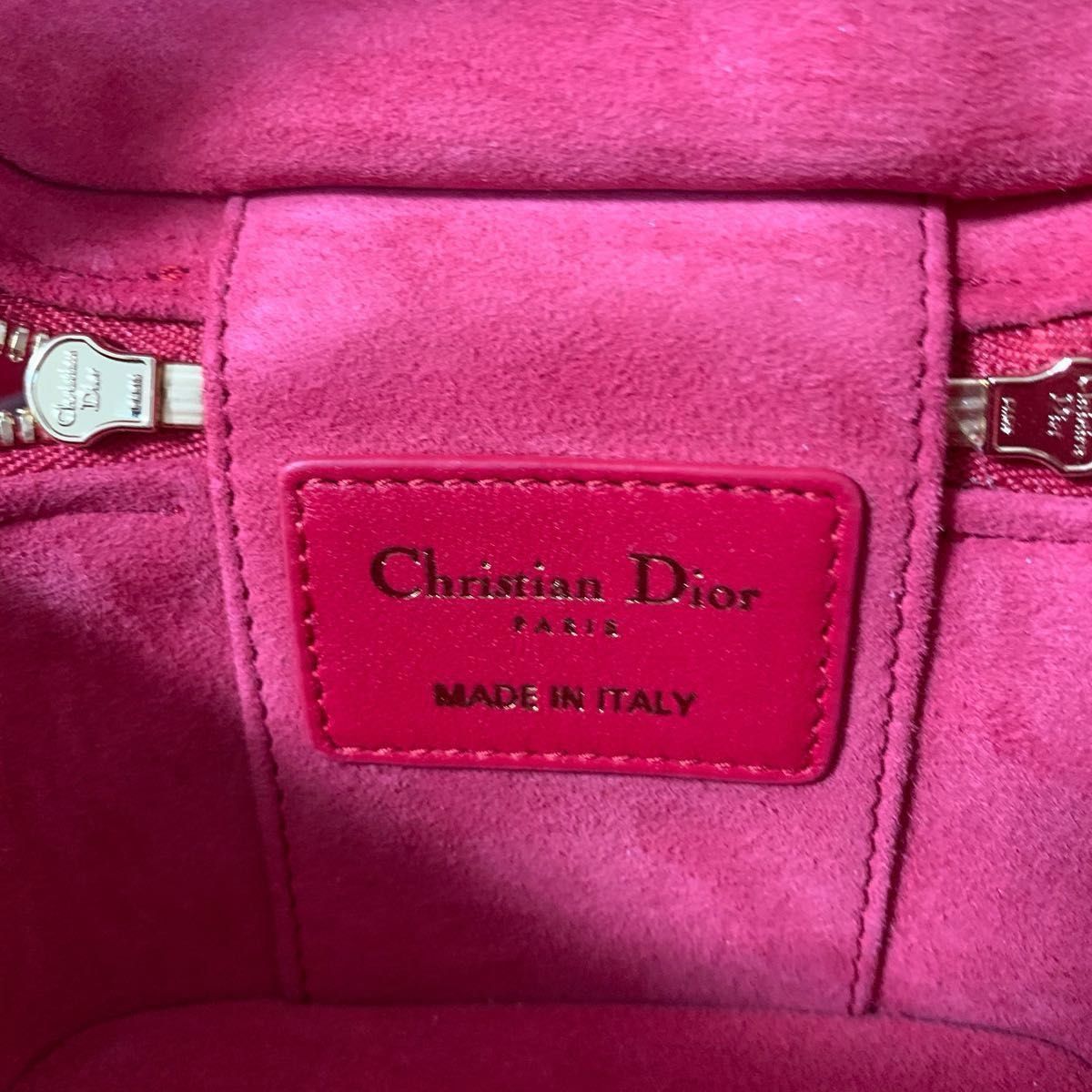DIOR レディディオール マイクロヴァニティ レッド ゴールド金具 DIOR レディディオール マイクロヴァニティ レッド ゴールド金具