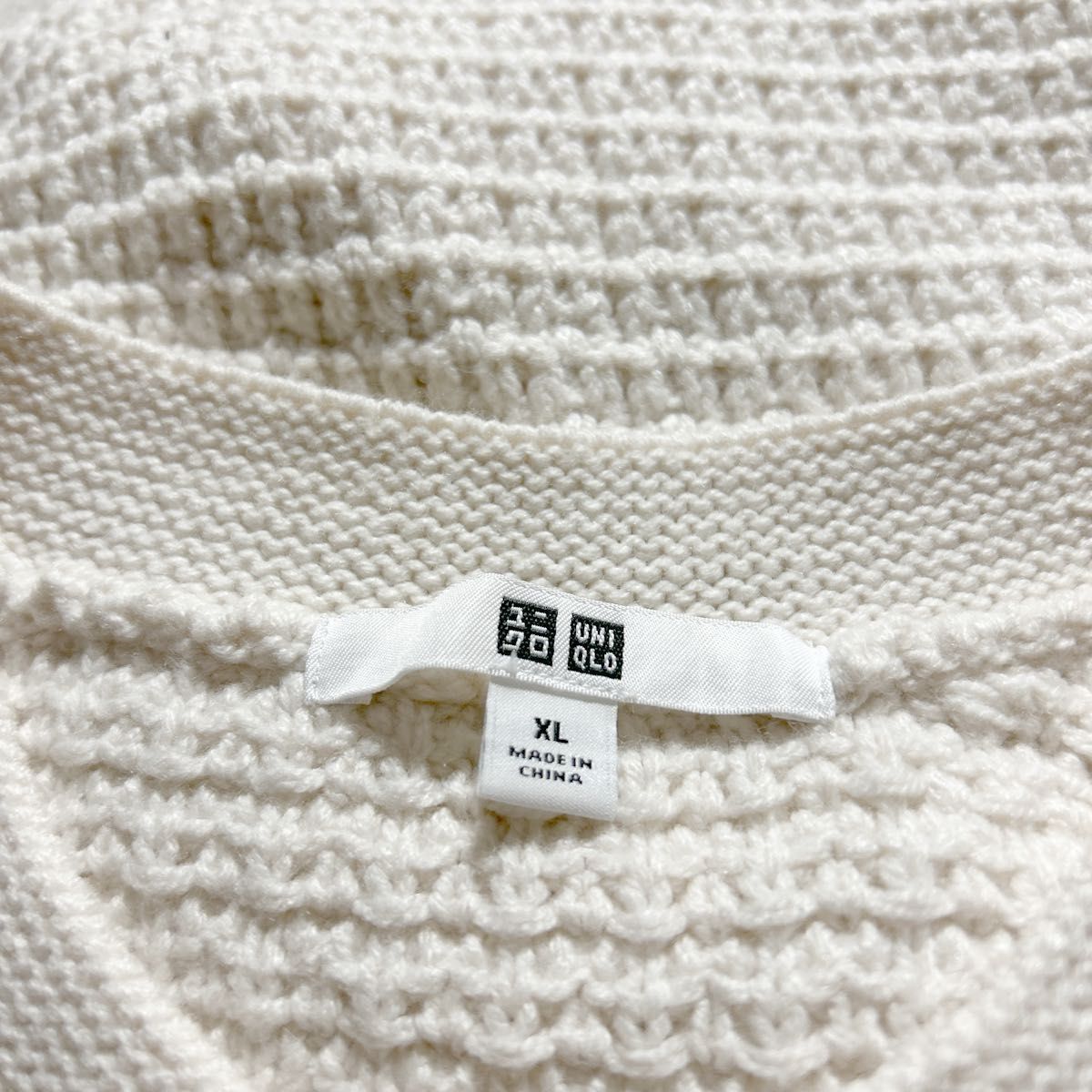 UNIQLOユニクロ ニットショートジャケットオフホワイト UNIQLOユニクロ ニットショートジャケットオフホワイト