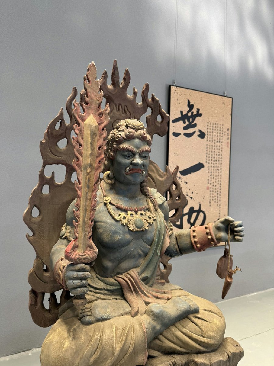 Yahoo!オークション - 観心・時代旧蔵 C838明時代 楠木不動明王 楠木...