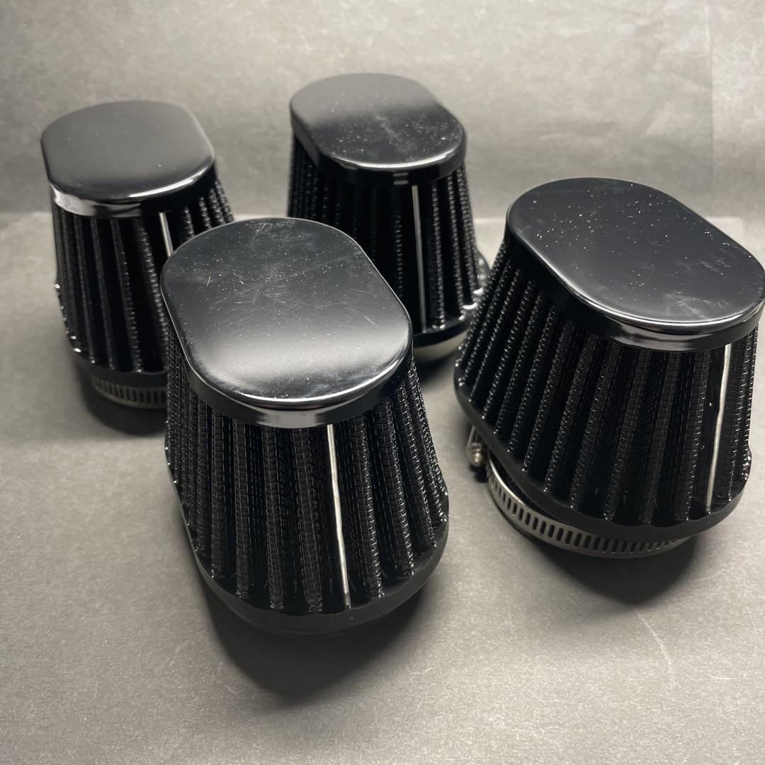 Yahoo!オークション - パワーフィルター4個 54mm 黒 オーバル型 カワサ...