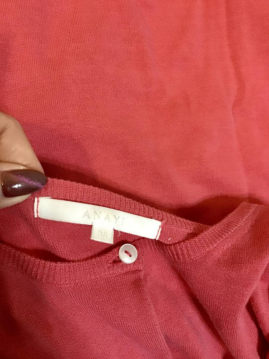 良品 ANAYI/アナイ 長袖ニットカーディガン/38 レッド系(セーター)｜売買されたオークション情報、yahooの商品情報をアーカイブ公開 - オークファン（aucfan.com）