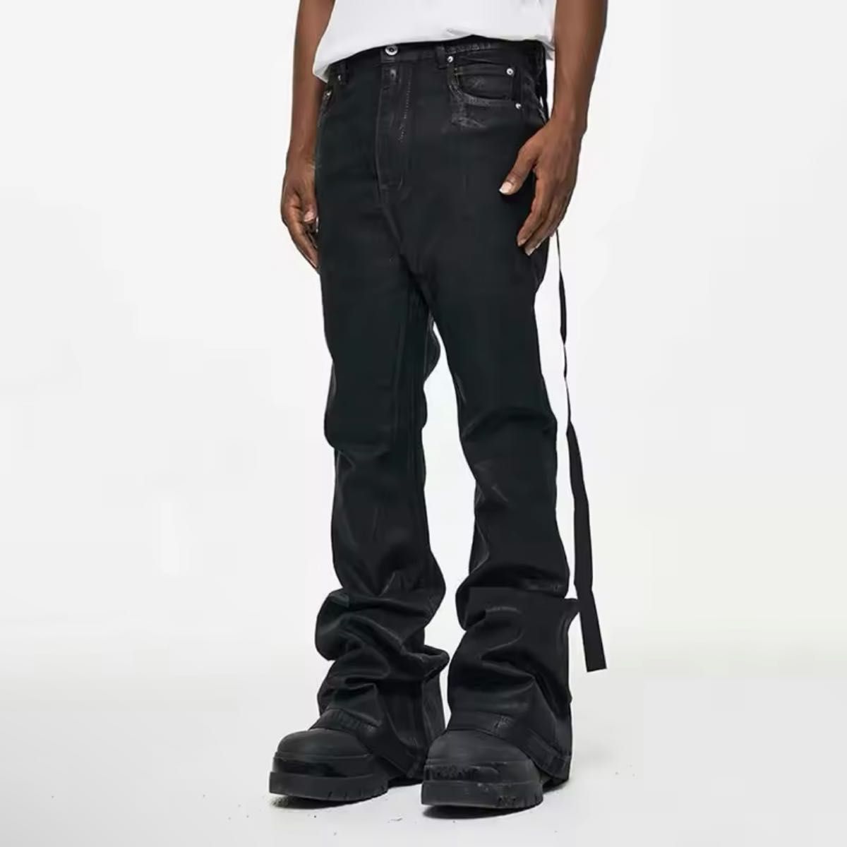 rick owens bolan banana風 ワックスデニム リックオウエンス rick owens bolan banana風 ワックスデニム リックオウエンス