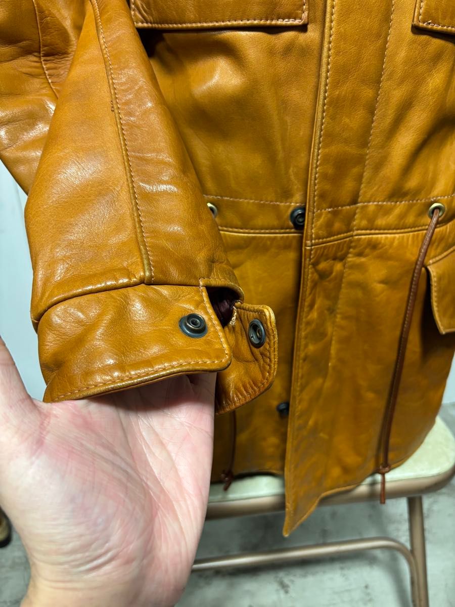 70s overland sheepskin レザージャケット ビンテージ 38 m-65 70s overland sheepskin レザージャケット ビンテージ 38 m-65