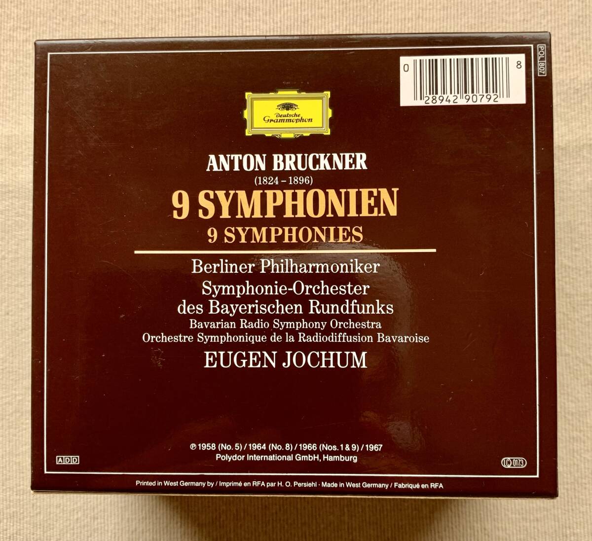 Yahoo!オークション - 独 Grammophon (9CD) ブルックナー・交響曲全集 ...