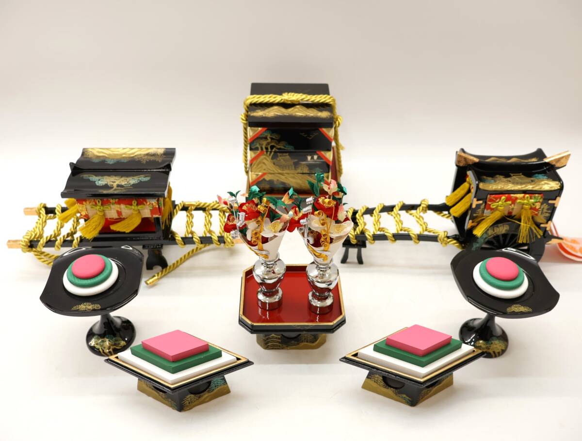 Yahoo!オークション - 中0543 木製 38号 6点セット 里 (山水) 蒔絵付 ...