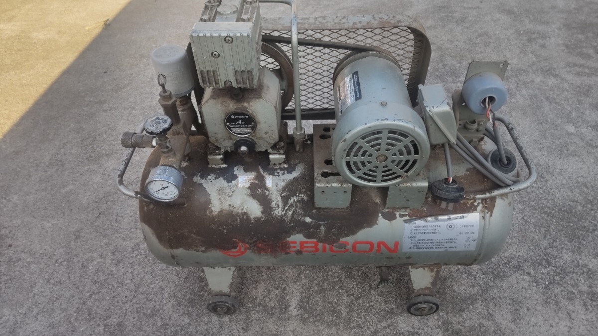 Yahoo!オークション - 日立 ベビコン 200V エアーコンプレッサー