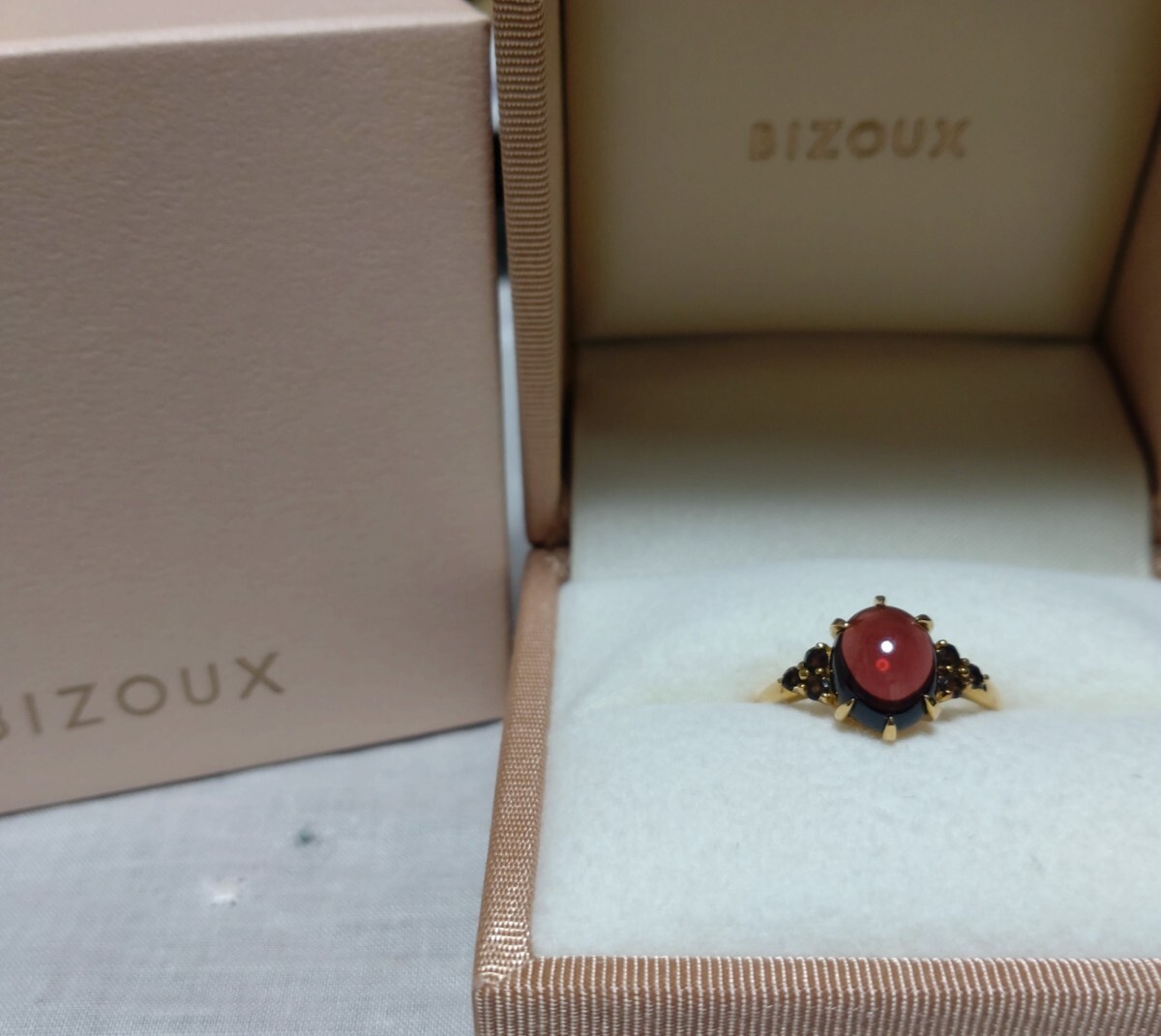 Yahoo!オークション - 『BIZOUX』《ガーネット×スモーキークォーツ×...
