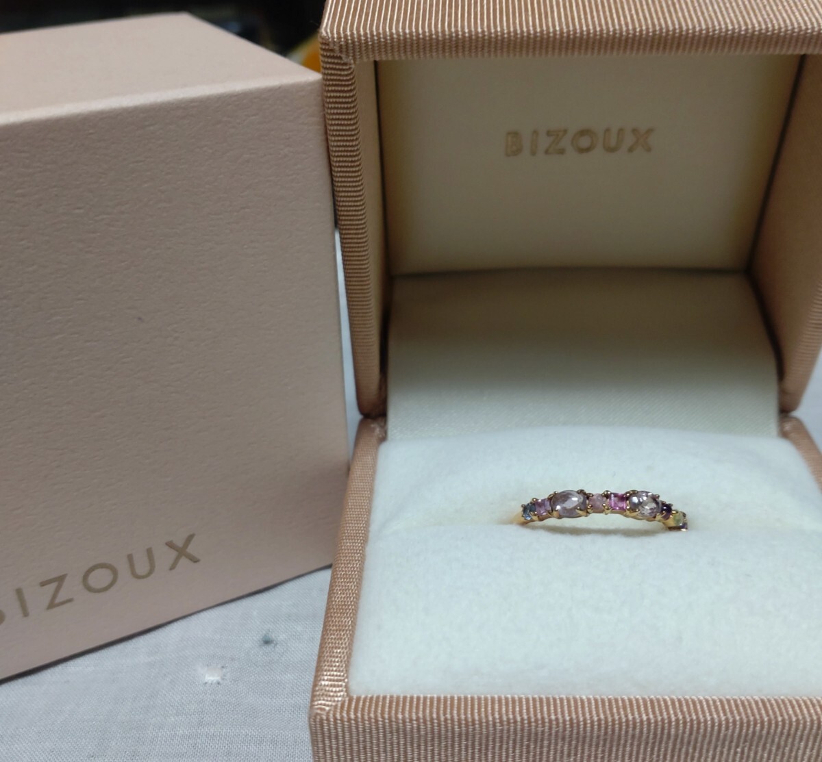 Yahoo!オークション - 『BIZOUX』《マルチカラージュエル×K18エタニ...