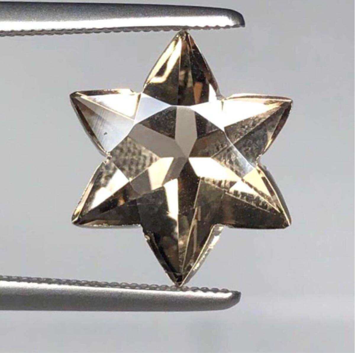 Yahoo!オークション - 3686【キラキラ星】3.85ct天然スモーキークォー...
