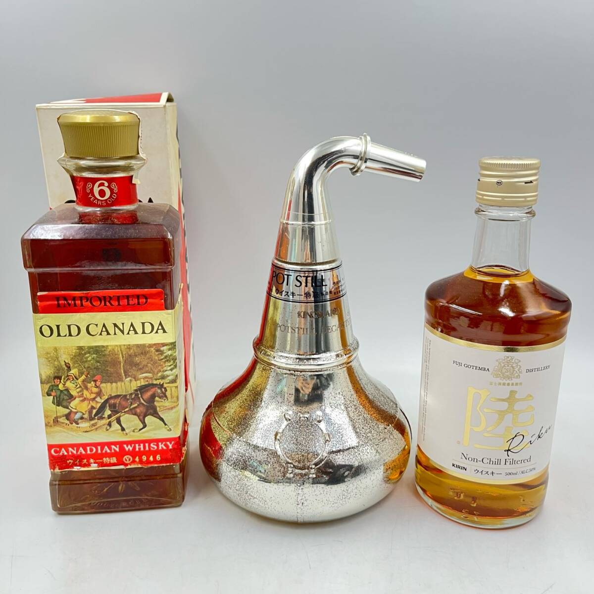 Yahoo!オークション - B2095 未開栓 ウイスキー 3本（OLD CANADA POT S...