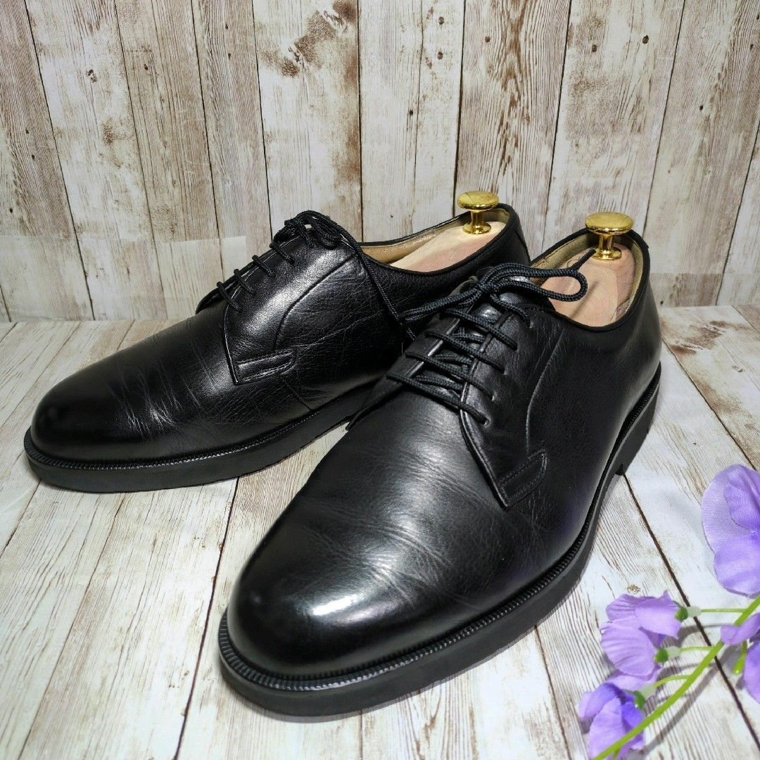 アシックス WALLAGE ウォーキングシューズ 25cm 3E プレーントゥ ASICS ワラッジ ビジネス メンズ革靴 外羽根 黒 ブラック(25.0cm)｜売買されたオークション情報 ...