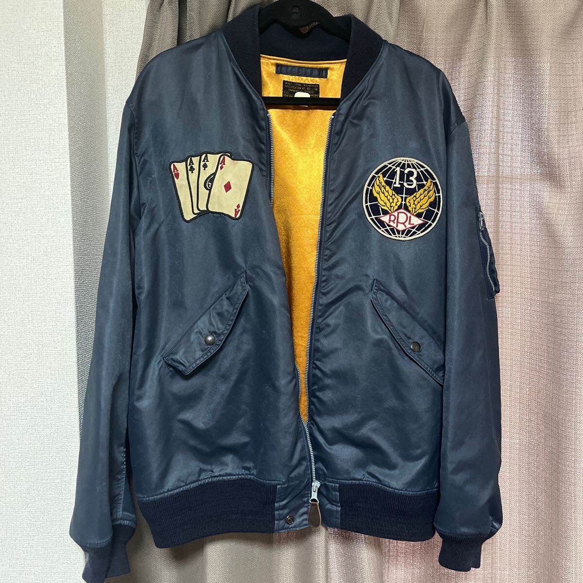 Yahoo!オークション - RRL PIOLT'S JACKET MA1 FLIGHT JACKET ダブルア...