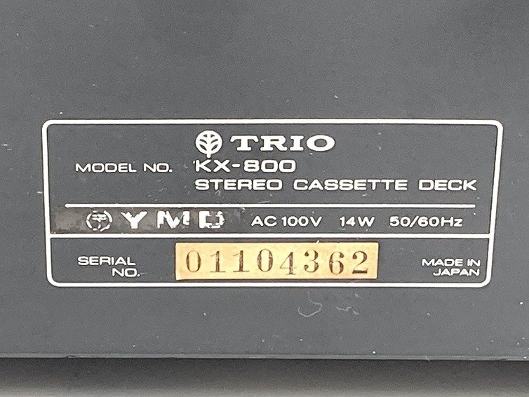 Yahoo!オークション - 【え沖】TRIO トリオ KX-800 3ヘッドステレオ カ...