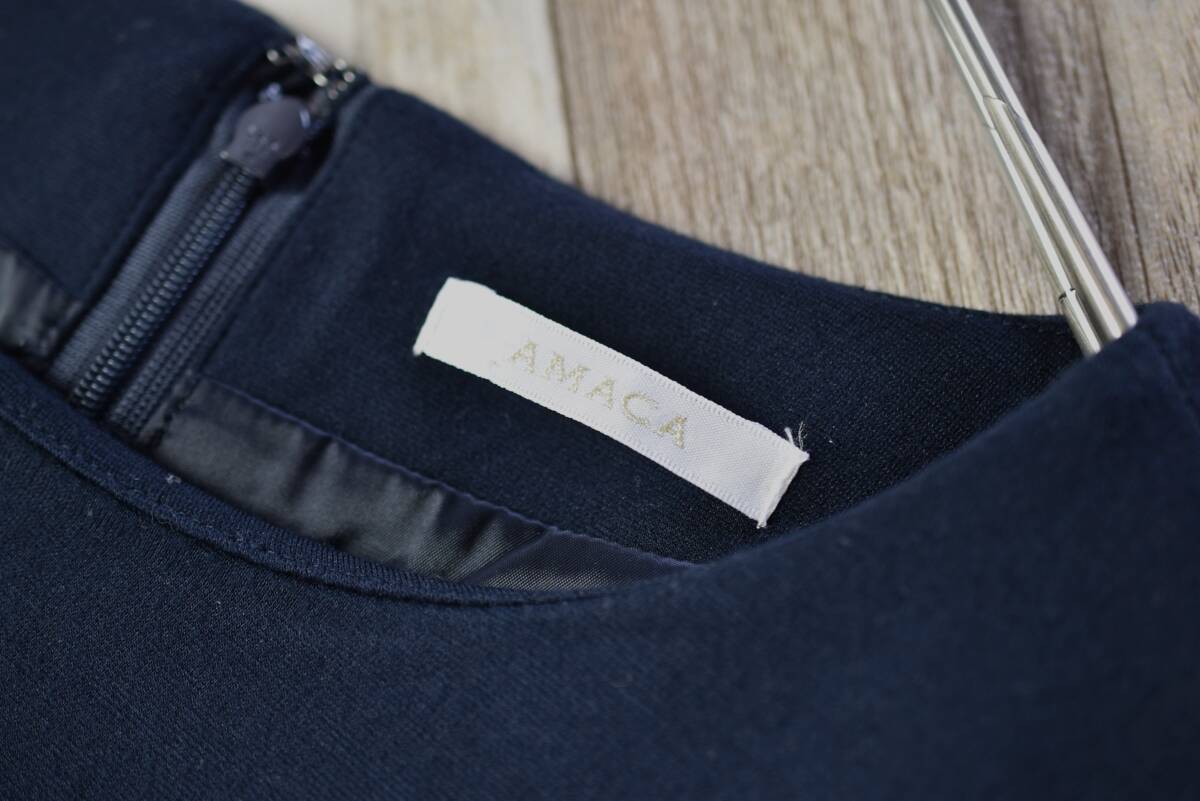 Yahoo!オークション - AMACA アマカ 異素材コンビ ジャージワンピース ...