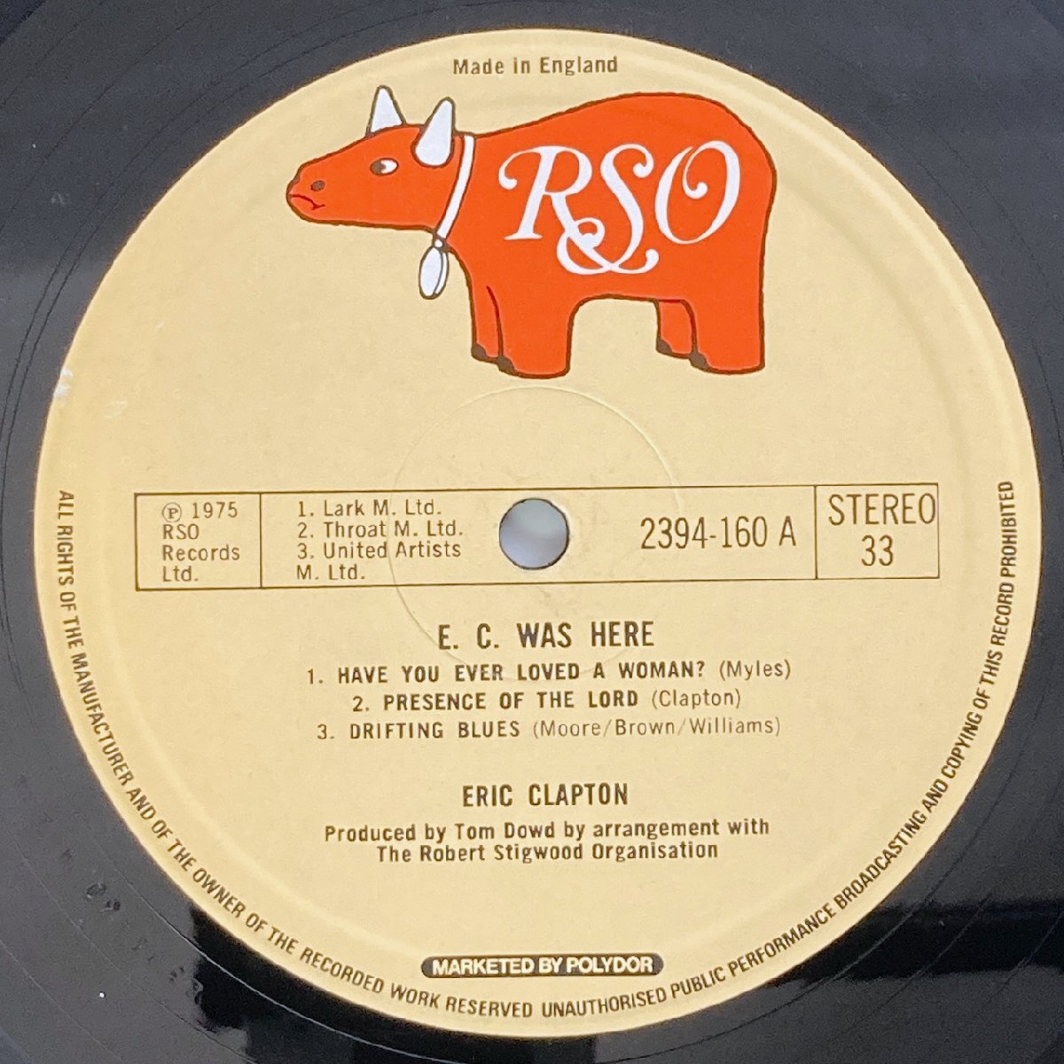 Yahoo!オークション - LP/ ERIC CLAPTON / E.C. WAS HERE / エリック・...