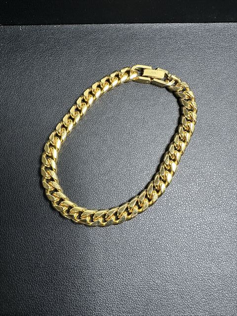 Yahoo!オークション - K18GP 刻印 ゴールドカラー 喜平 ブレスレット 1...