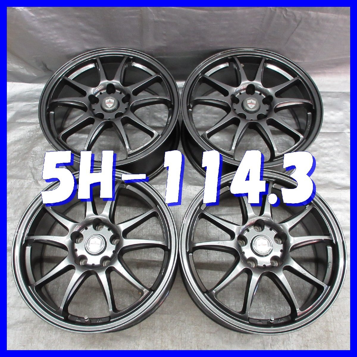 A2 ELBE ESTROSA EST-5T 17×7J+35 5H PCD114.3 φ73 ホイール 4本 ディープグレー 1ピース/W スポーク(社外品)｜売買されたオークション情報 ...