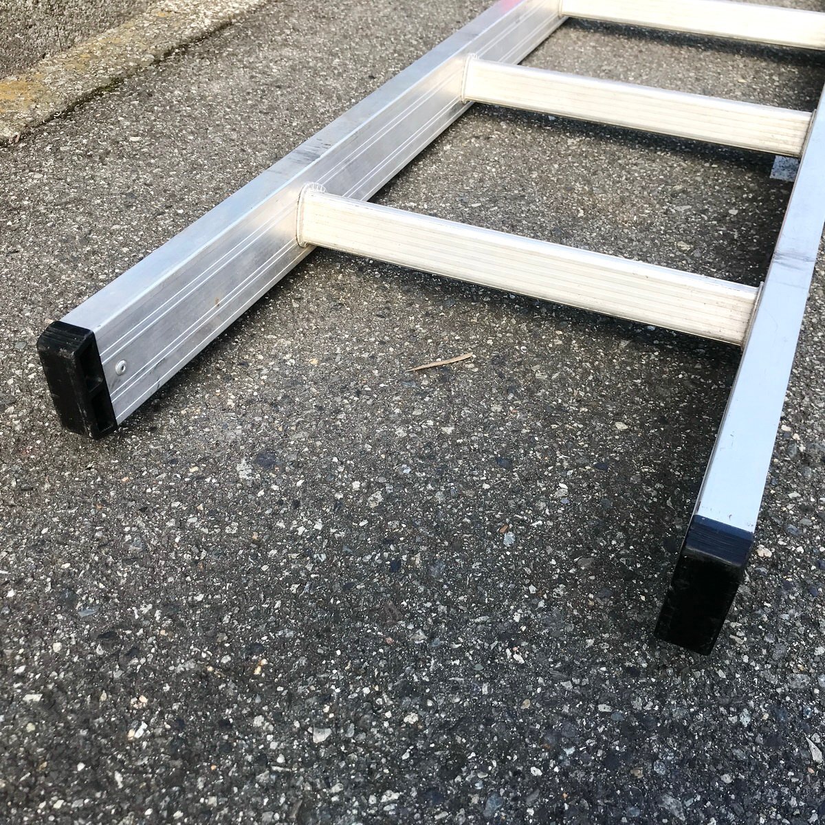 Yahoo!オークション - 雲清g607 ピカ アルミ製2連はしご スライダー梯...