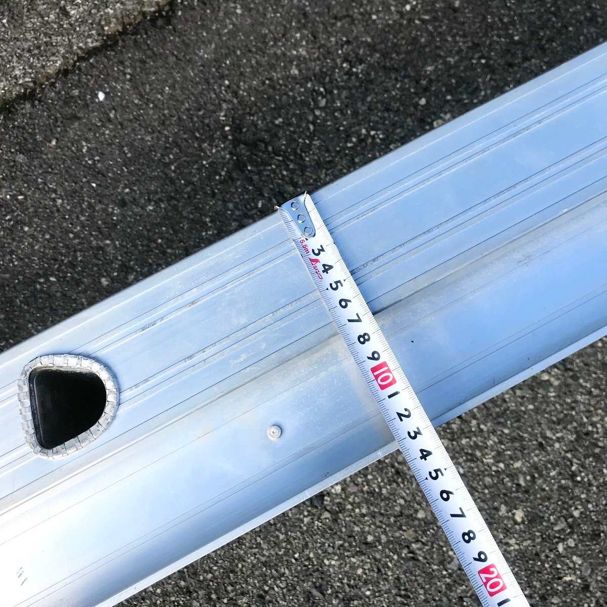 Yahoo!オークション - 雲清g607 ピカ アルミ製2連はしご スライダー梯...