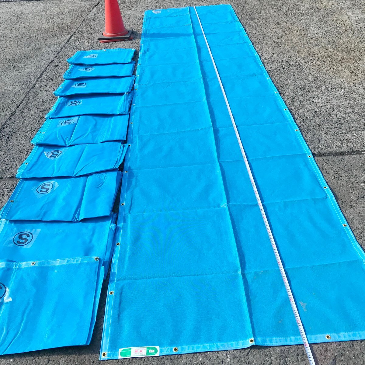 Yahoo!オークション - 扇蒼.d252 防炎メッシュシート ブルー サイズ(1....